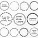 Doodle Circle Clipart, Hand Drawn Circle Frames Clip Art, PNG, EPS, AI ...