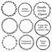 BIG SET Doodle Frames Clipart, Square and Round Frames, Doodle Clipart ...