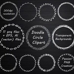 BIG SET ! White Doodle Borders and Frames Clipart, Doodle Clip Art ...