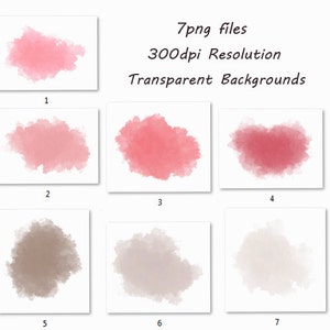 Watercolor Splotches Clipart, Splashes Clipart, Watercolor Clipart ...