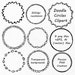 Doodle Circle Clipart Hand Drawn Circle Frames Clip Art PNG | Etsy