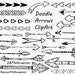 Big Set of Hand Drawn Arrows Clipart, 102 PNG Doodle Arrow Clip Art ...