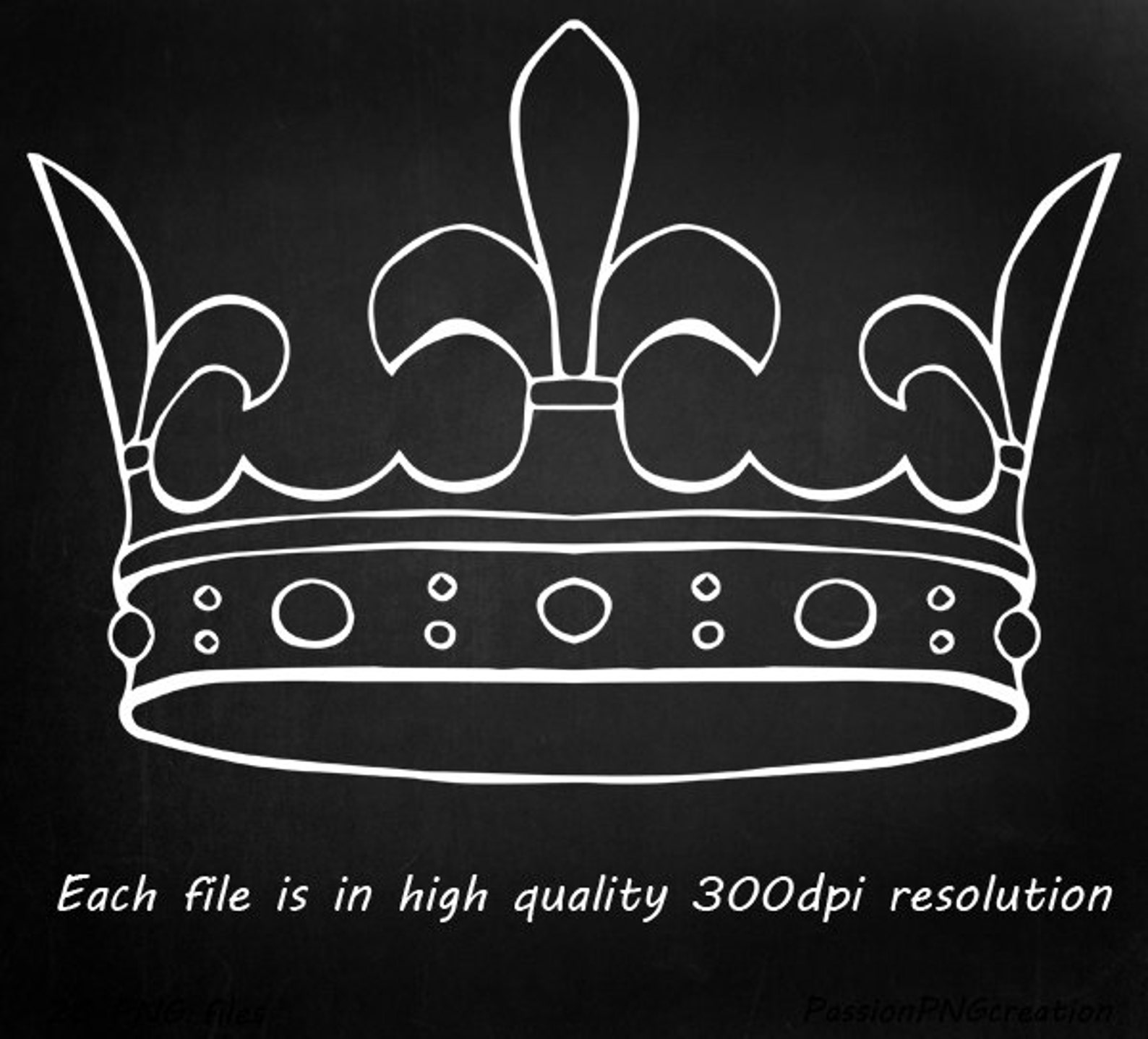 White Doodle Crown Clipart Hand Drawn Crown Clip Art Digital - Etsy