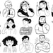 Emotions Clipart Bundle: Hand-drawn Expression Illustrations (SVG, PNG ...