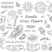 Doodle Bacteria and Virus Clipart, Png, Eps Ai, Vector, Cvg, Doodle ...