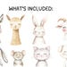 Farm Animals Clipart Bundle - Cute Watercolor Stickers, PNG Portraits ...
