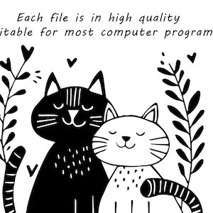 Doodle Cats Clipart, Digital Doodles Clip Art, Png, Svg, Ai, Vector ...