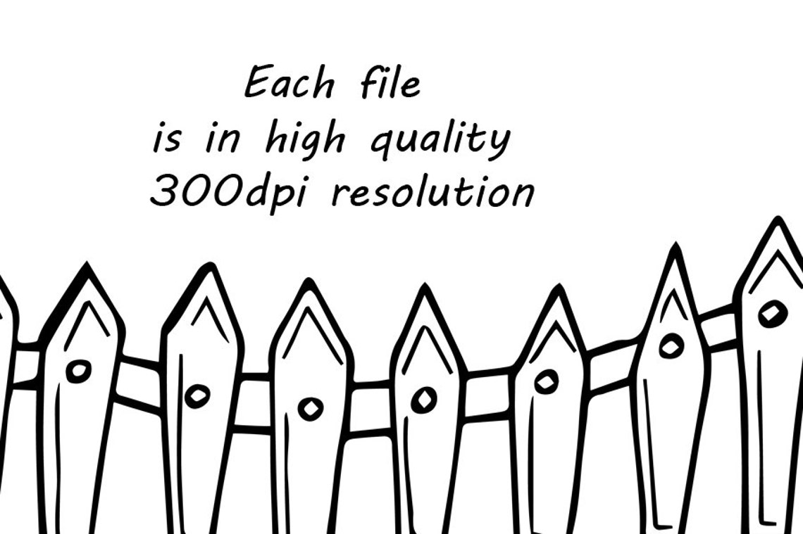 Doodle Farm Clipart Rustic Clip Art Coloring PNG EPS AI - Etsy