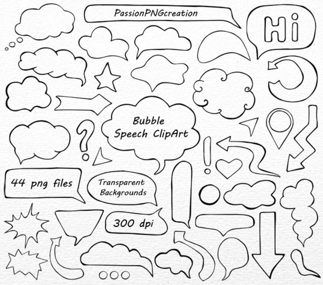 Speech Bubbles Clipart, Comic, Cartoon Cloud Clip Art, PNG, EPS, Comics ...