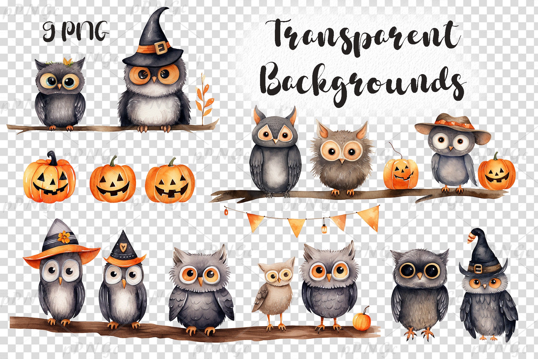 Cute Halloween Owl Clip Art
