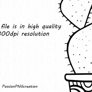 Doodle Potted Cactus Clipart, Hand Drawn House Plant, PNG, Vector ...