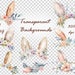 Easter Bunny Ears Clipart, Watercolor Spring Holyday Rabbit, Flowers ...