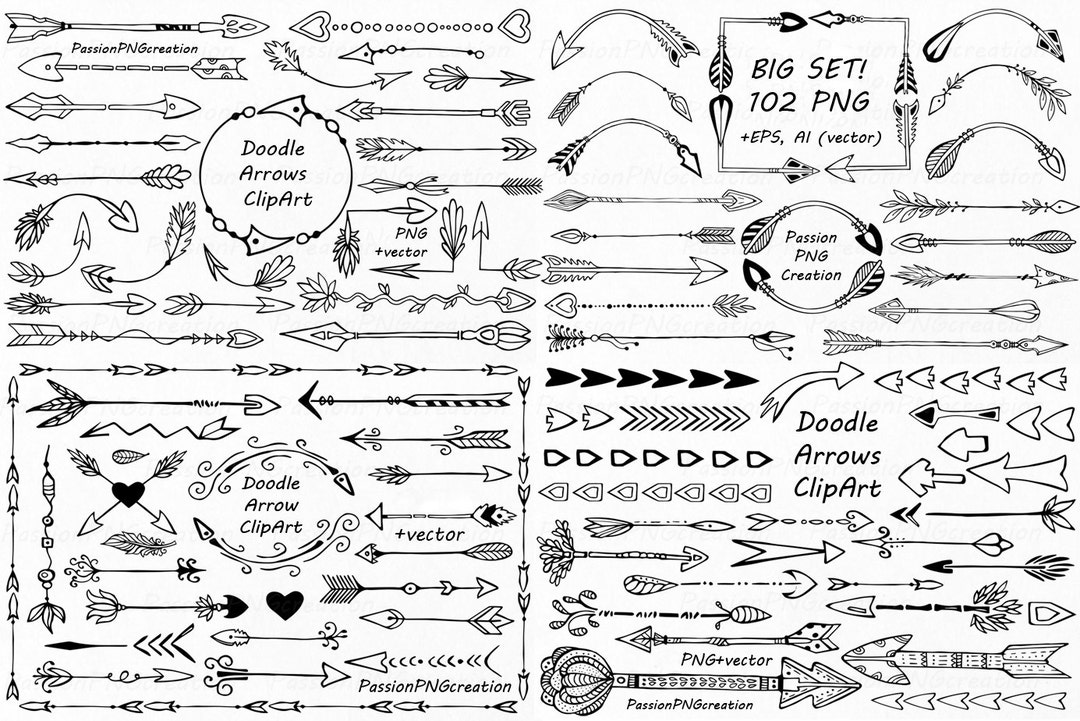 Doodle Arrow Clip Art Png