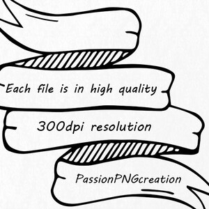 Hand Drawn Ribbon Banners Clipart: Doodle Card Design Elements (PNG ...