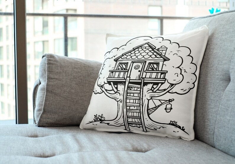 Tree House Doodle Clipart: Whimsical SVG, PNG, EPS Files - Etsy UK