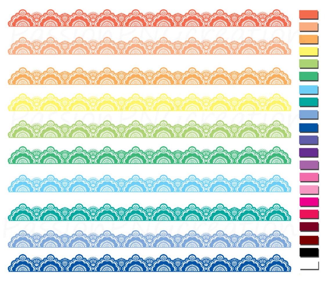 Lace Border Clip Art Digital Clipart Lace Digital Clipart - Etsy