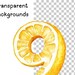 Lemon Numbers Clipart: Watercolor Fruit PNG Set (digital Download) - Etsy