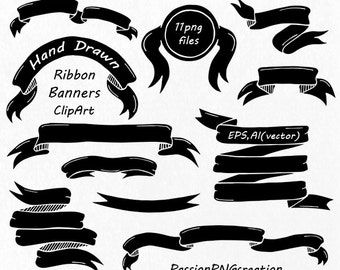 Stitched Pennant Banners Clipart Flag Label Clip Art Frame - Etsy