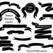 Hand Drawn Ribbon Banners Clipart, Doodle Clip Art, Elements for Card ...