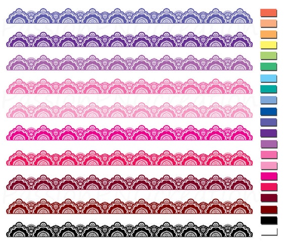 Pink Lace Border Clip Art
