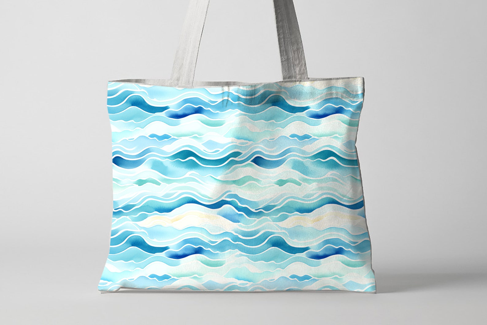 Ocean Waves Watercolor Seamless Patterns: Sea-inspired Designs (digital ...