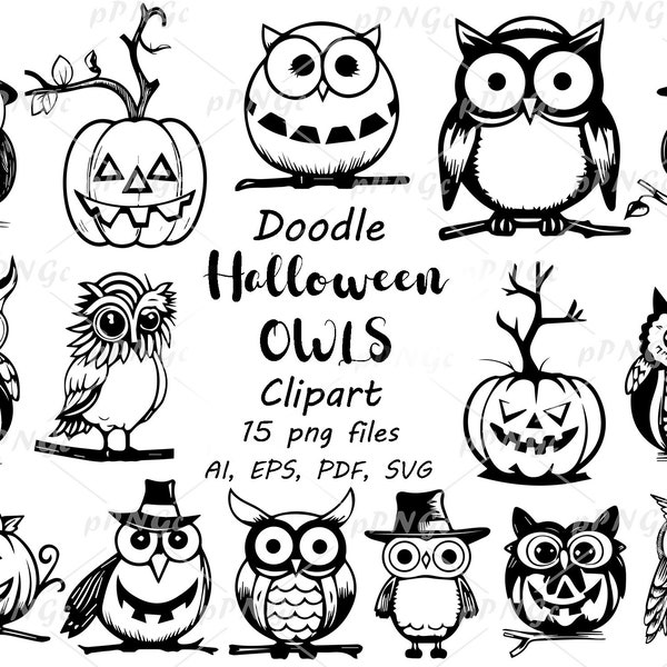 Owl Doodle - Etsy