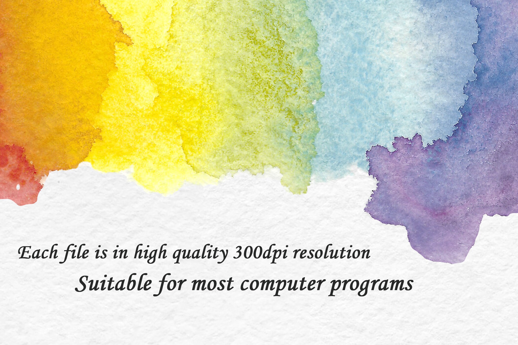 Watercolor Rainbow Splashes Clouds Clipart Rainbow Brush | Etsy