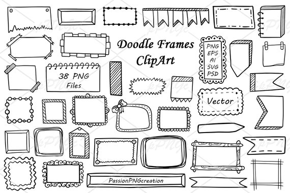 Gratis Doodle Frame Clipart Buy Doodle Frame Border Cute Handdrawn