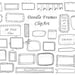 Doodle Frames and Banners Clipart, Square Frames, Doodle Clipart, Hand ...