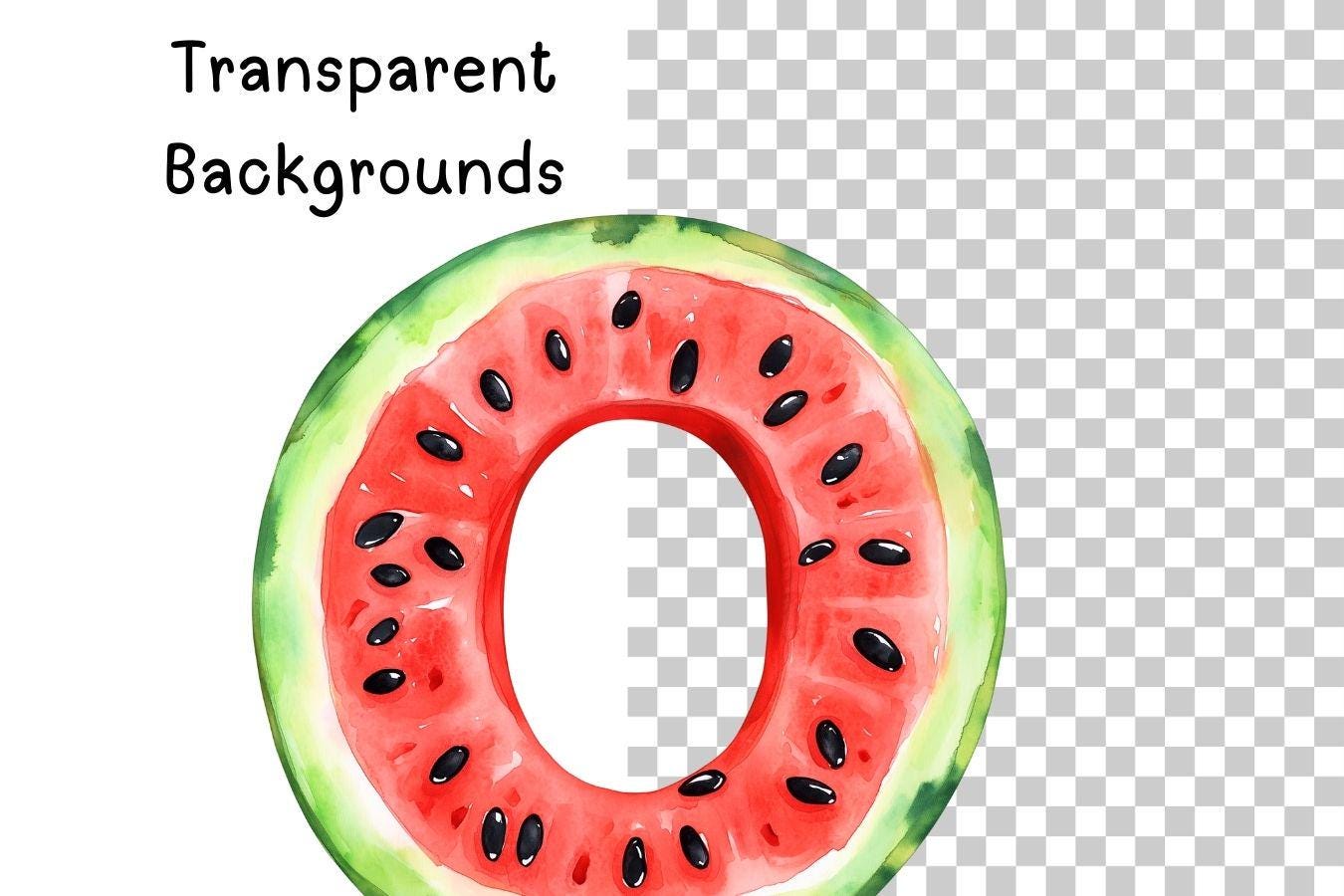 Watermelon Numbers – Watercolor Clipart Set | 12 PNG Files ...
