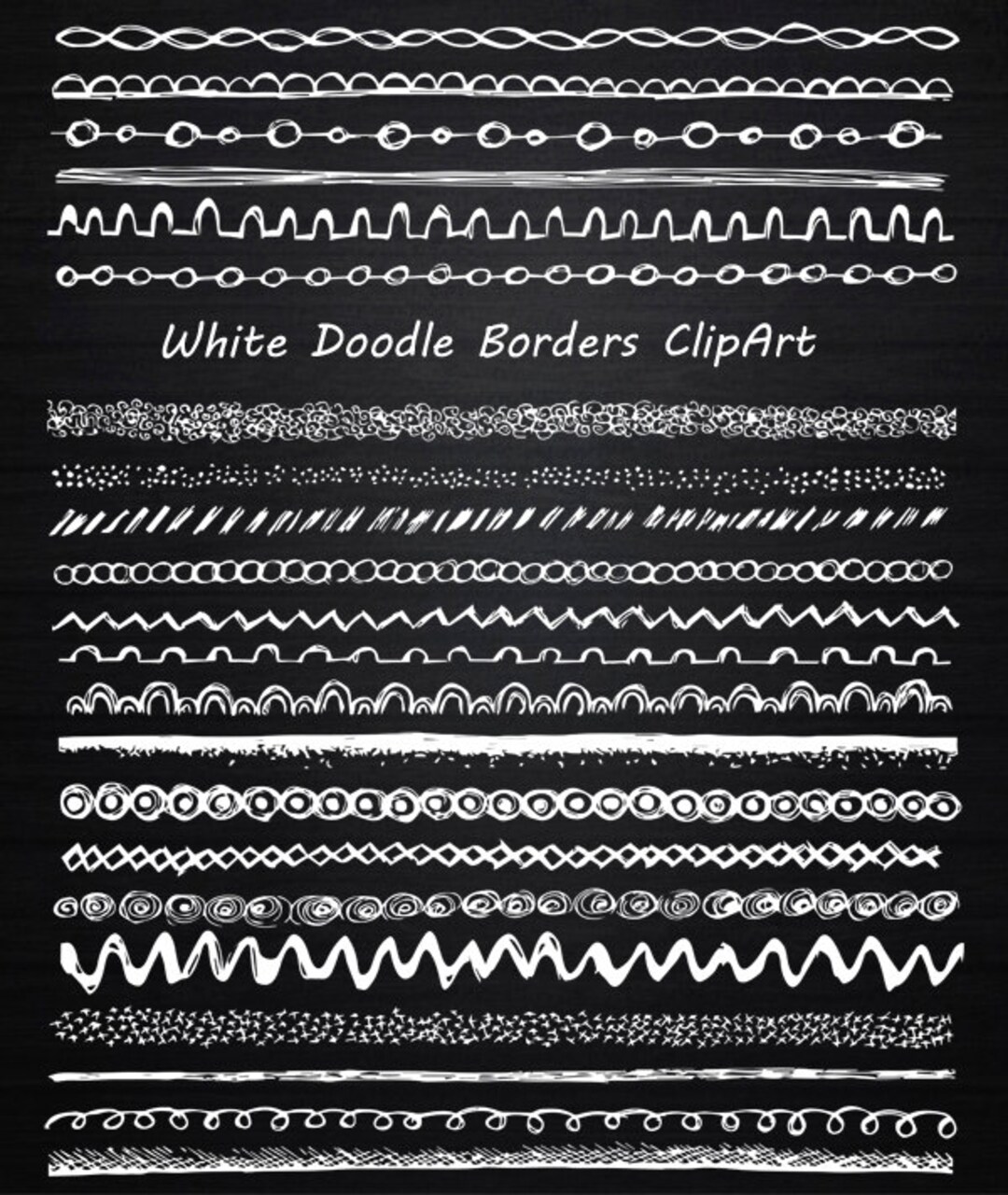 White Doodle Borders Clipart, Strings Clipart, String Borders Clip Art ...