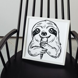 Doodle Sloths SVG Clipart Set, PNG, Files for Cricut, Animal Graphics ...