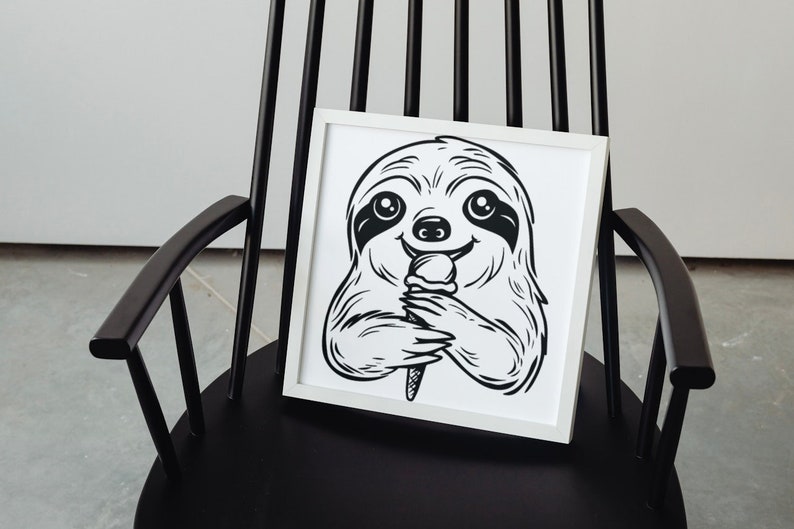 Doodle Sloths SVG Clipart Set, PNG, Files for Cricut, Animal Graphics ...