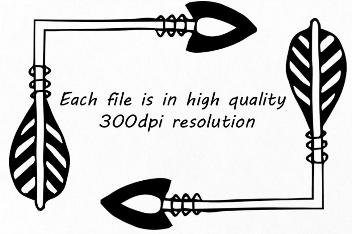 Hand Drawn Arrows Clipart Doodle Arrow Clip Art Tribal Arrow - Etsy