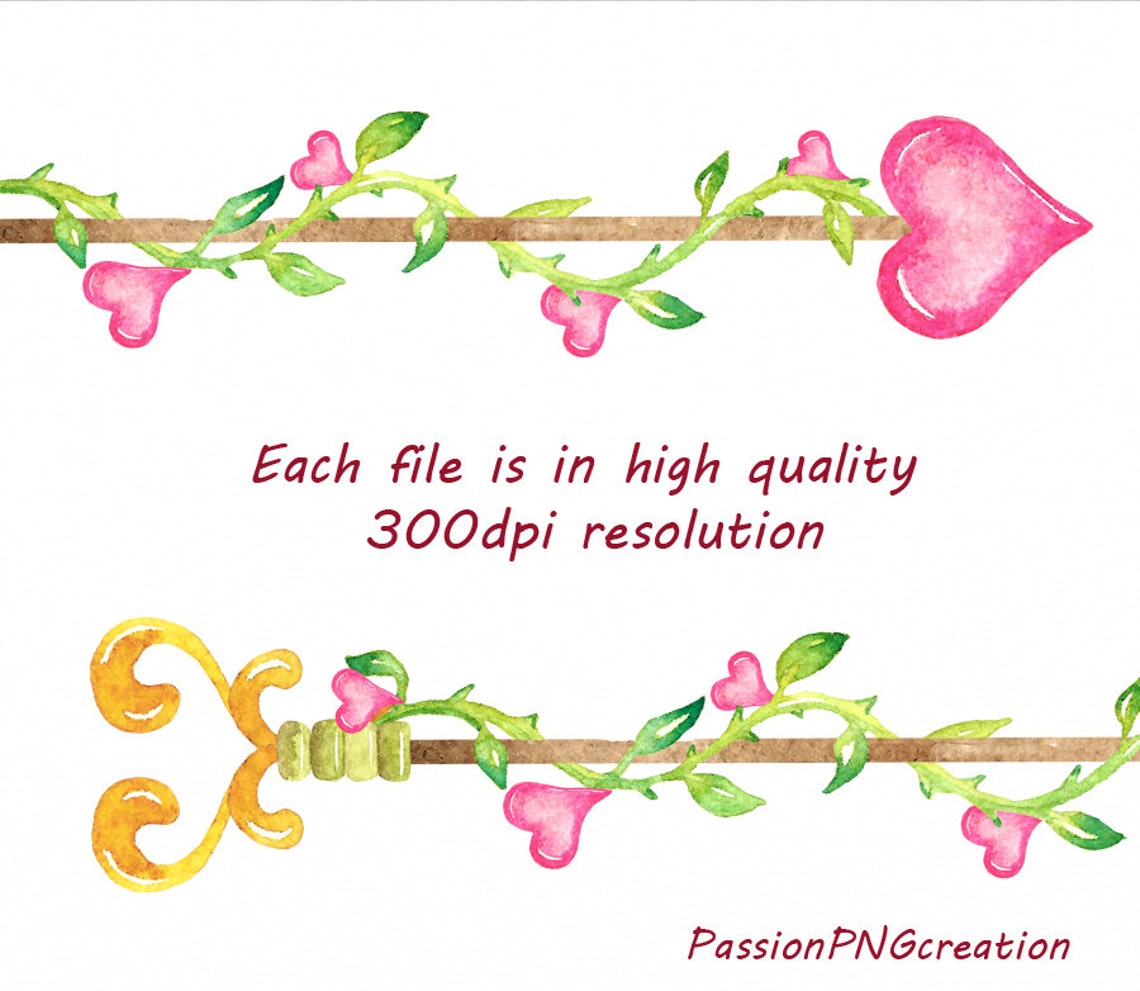 Watercolor love Arrows Clip art Handpainted clipart Tribal | Etsy