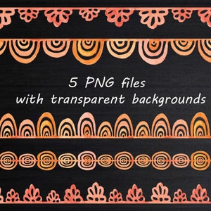 Watercolor Lace Clipart Borders Clipart Hand Drawn - Etsy