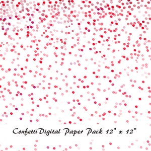 Confetti Digital Paper Pack 12 X 12 Dots Paper - Etsy