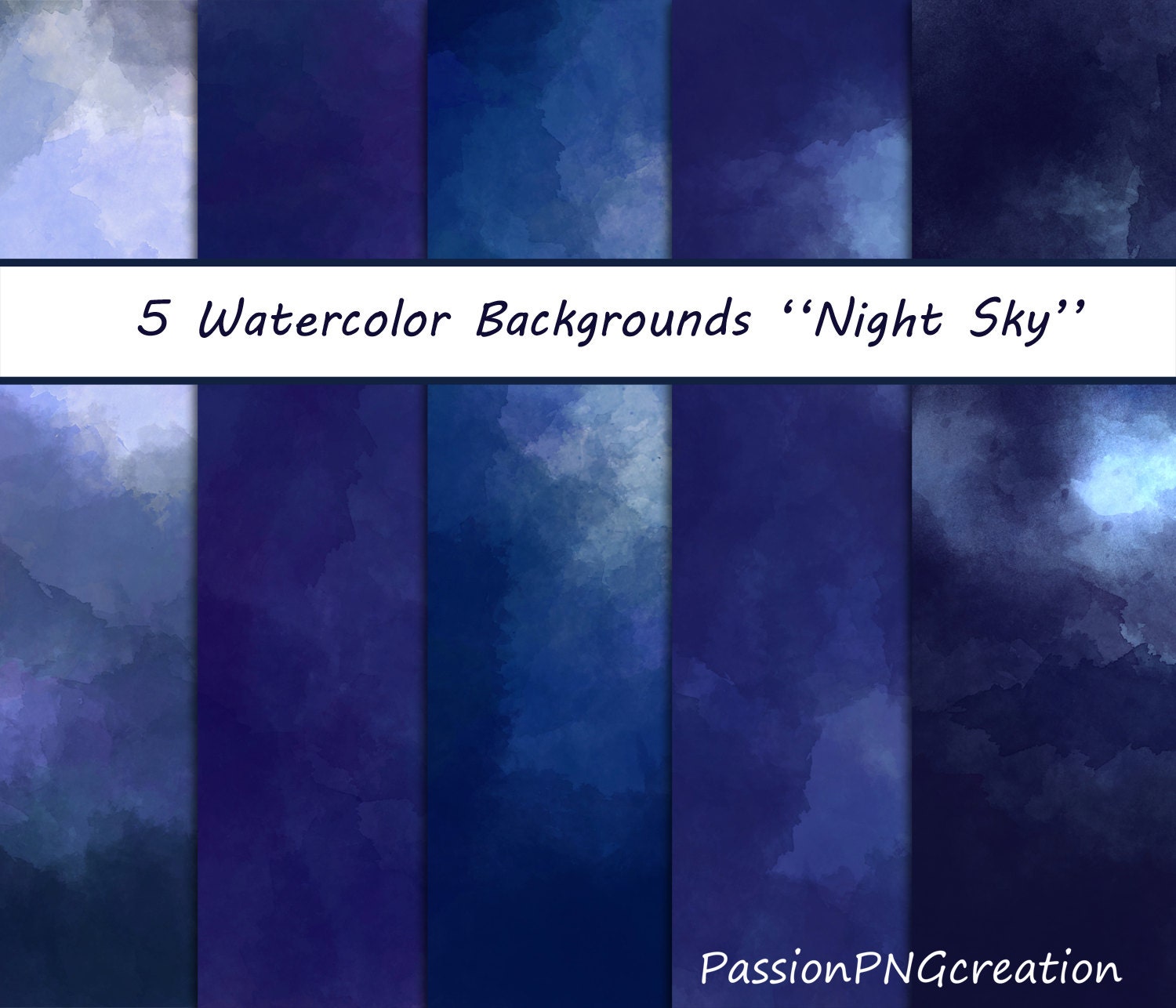Night Sky, Watercolor Background, Watercolour, Digital Papers, 12"x12 ...