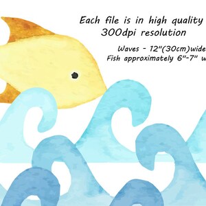 Watercolor Waves Borders Clipart, Waves Clip Art, Watercolour, Clipart ...