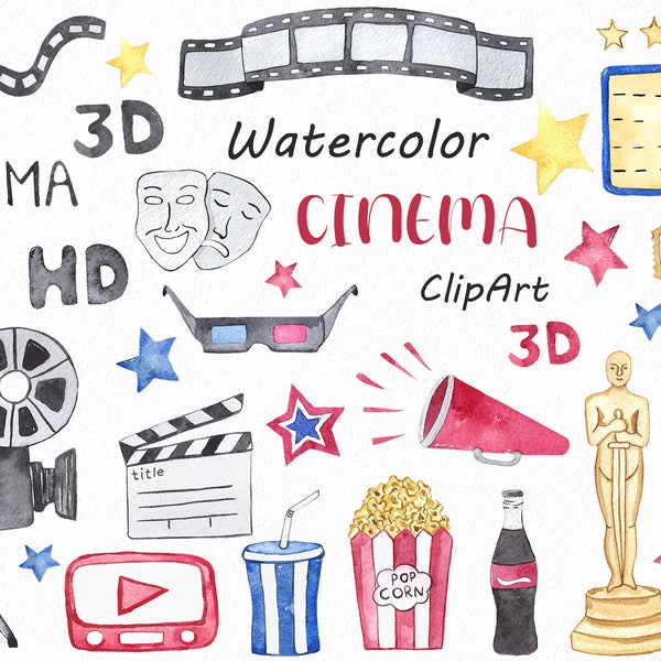 Movie Clipart - Etsy