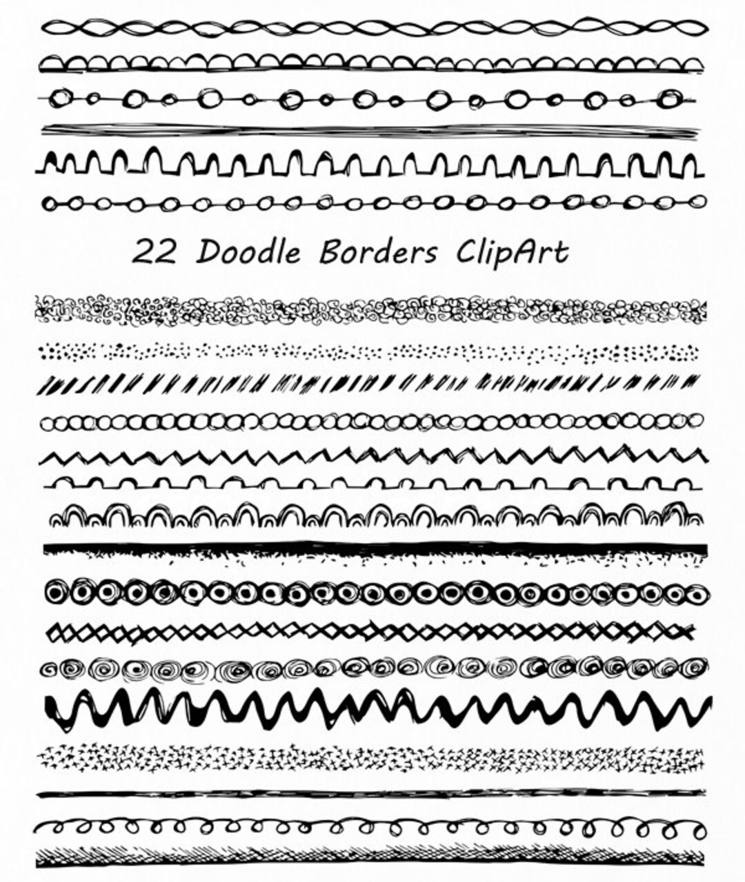 Doodle Borders Clipart, Strings Clipart, String Borders Clip Art ...