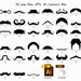 Digital Mustache Clipart, PNG, EPS, Vector, Photo Prop, Photo Booth Prop, Photo Overlay ...