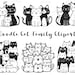 Doodle Cats Clipart, Digital Doodles Clip Art, Png, Svg, Ai, Vector ...