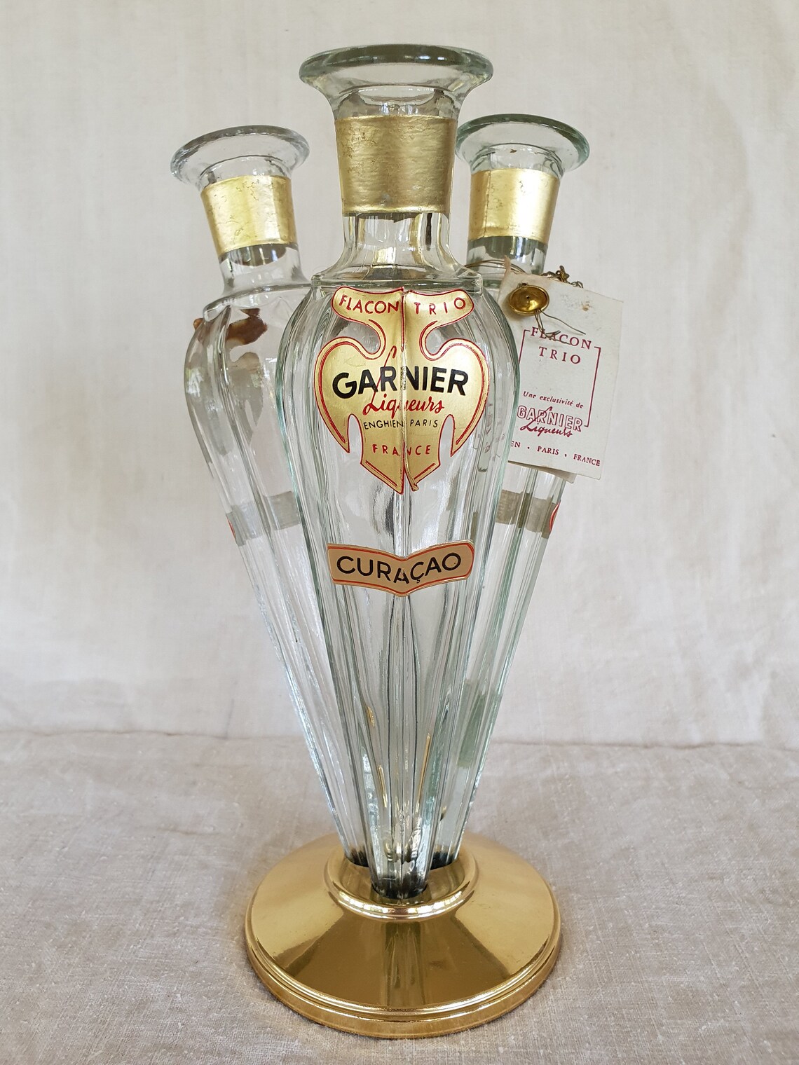 Vintage Retro Garnier Liqueurs Flacon Trio Paris France | Etsy