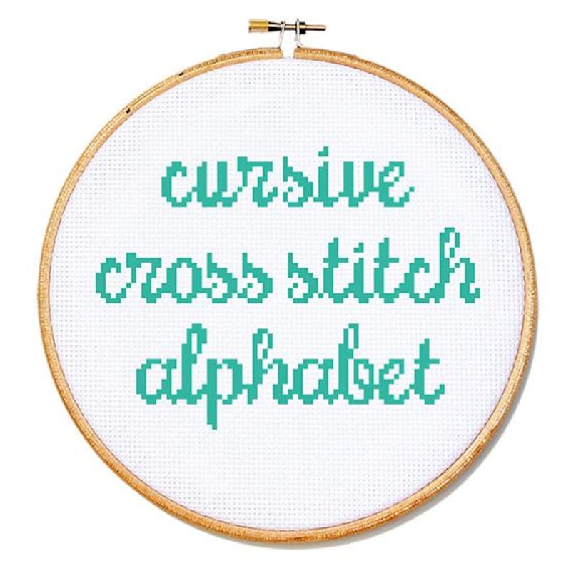 Cursive Cross Stitch - Etsy