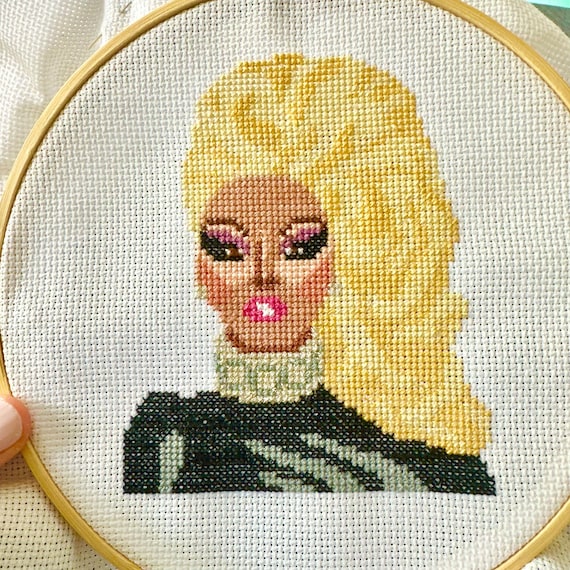 Drag Queen Cross Stitch David Bowie Tapestry Kit, Appletons – Sew