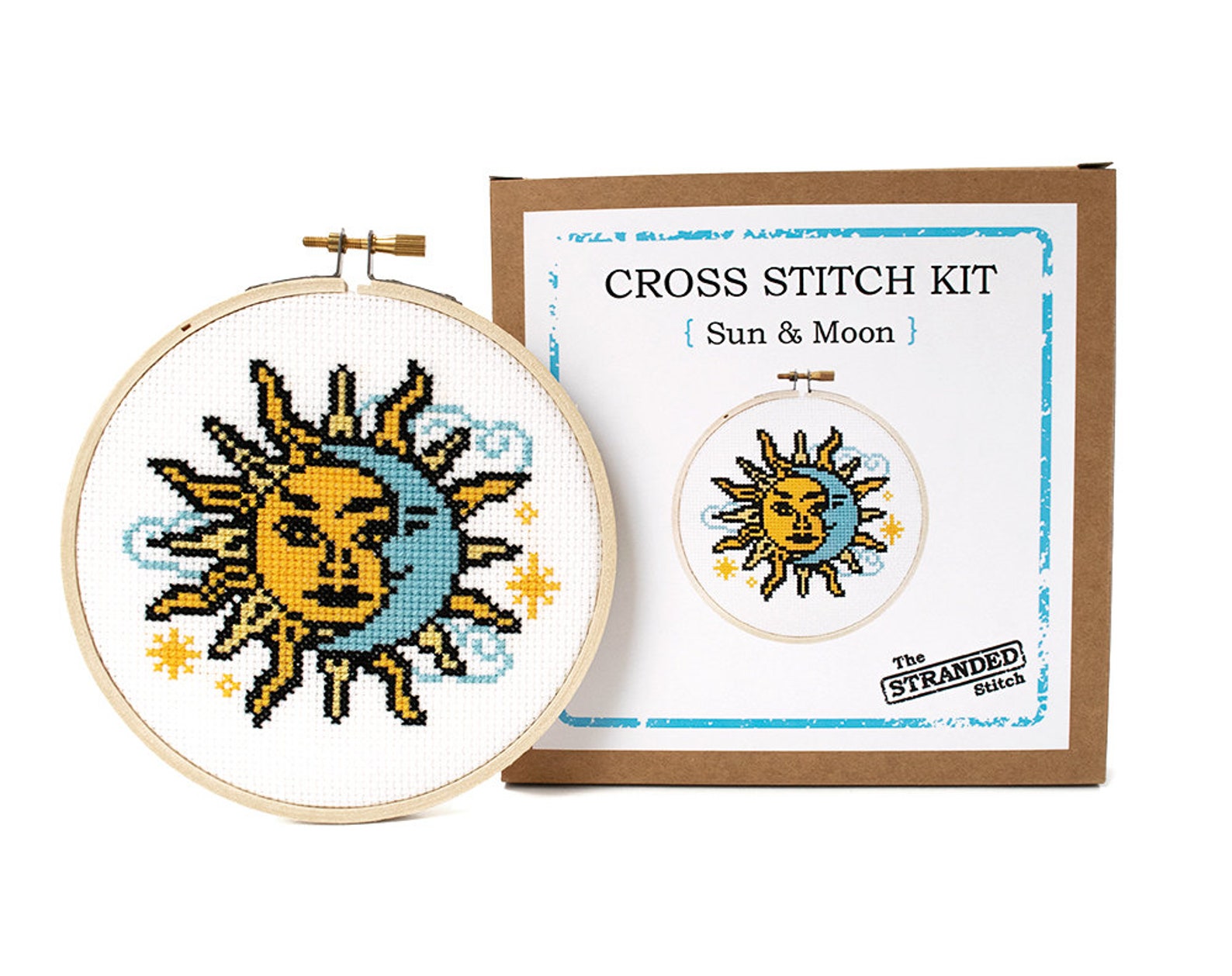 Sun and Moon DIY Cross Stitch Kit - Etsy