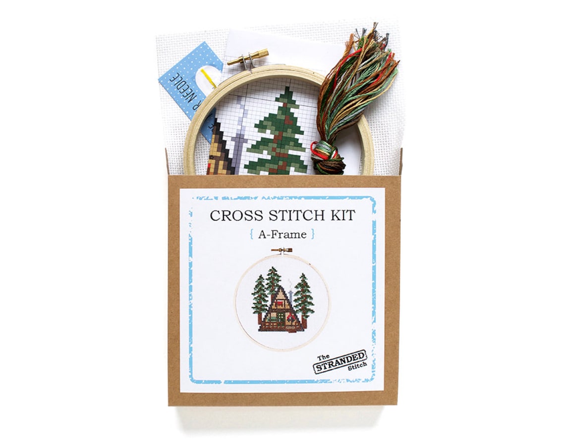 A-frame DIY Cross Stitch Kit - Etsy