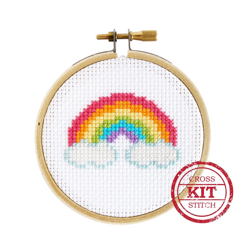 Rainbow Cross Stitch - Etsy