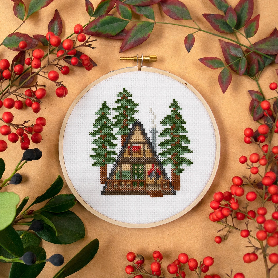 A-frame DIY Cross Stitch Kit - Etsy